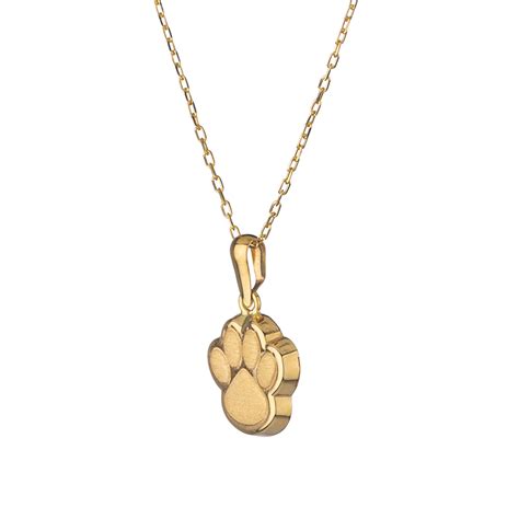 Златна висулка лапичка Bj027p Swan Pearls