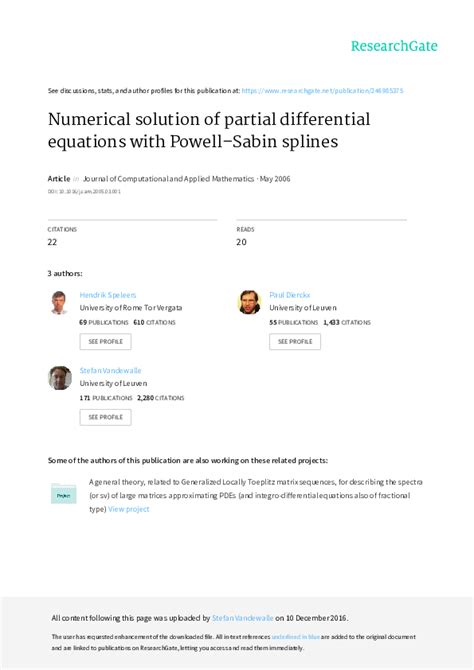 Pdf Numerical Solution Of Partial Differential Equations Finite