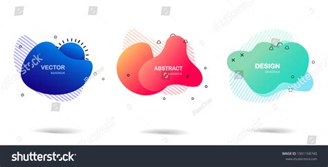 Abstract Colorful Blobs Set Isolated Abstract Stock Vector Royalty