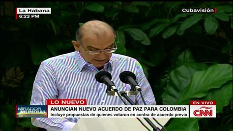 Anuncian Nuevo Acuerdo De Paz Para Colombia Cnn Video
