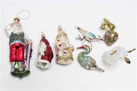 Sold Price Vintage Hand Painted Glass Christmas Ornaments 7 Invalid