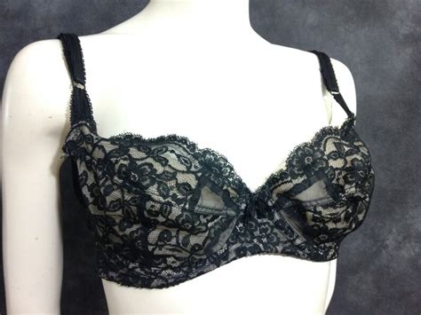 Vintage Bra 1950s Black Bali Lo Bow 34 C Etsy