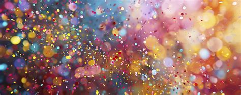 Colourful Confetti Explosion On Bokeh Background Colourful Confetti