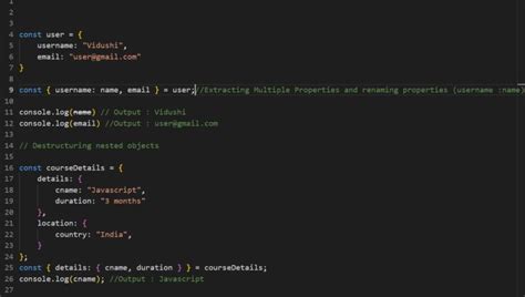 Vidushi Saxena On Linkedin Object Destructuring To The Rescue 🖋 It Is