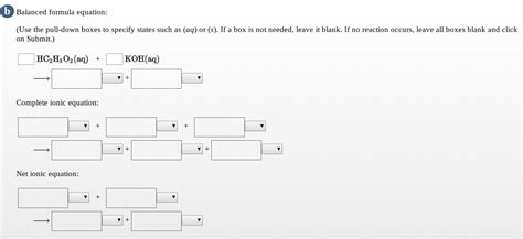 Solved Write The Balanced Formula Complete Ionic And Net