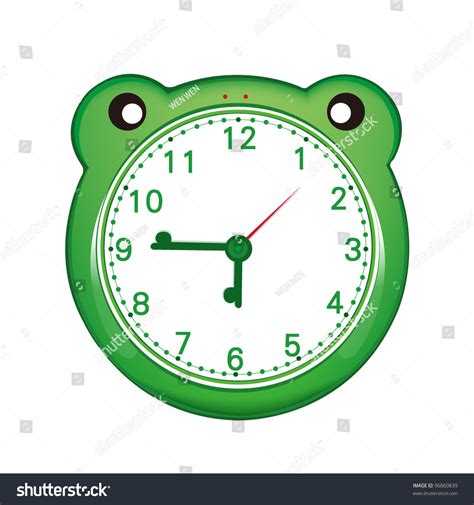 Cute Cartoon Clock Stock Vector Royalty Free 96860839 Shutterstock