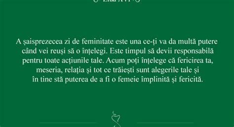 A Saisprezecea Zi De Feminitate In Cautarea Feminitatii