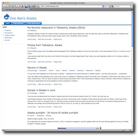 Clean Minimalist Drupal Themes Alvinalexander