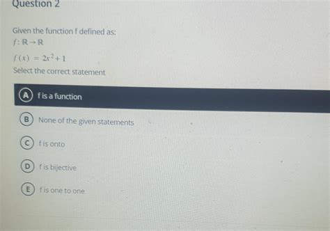 Solved Given The Function F Defined As
