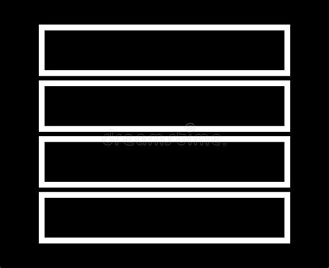 Rectangle Geometric Shape Outline Collection Black And White Stock Vector Illustration Of