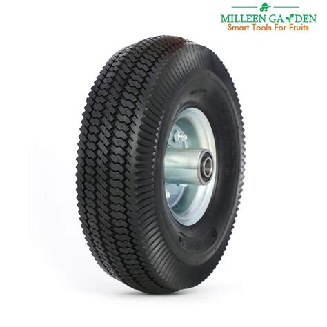 10 Inch Pneumatic Rubber Trolley Tires Pedal Go Kart Wheels Pneumatic