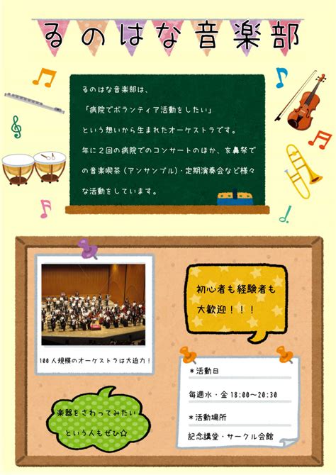 新歓チラシ ゐのはな音楽部