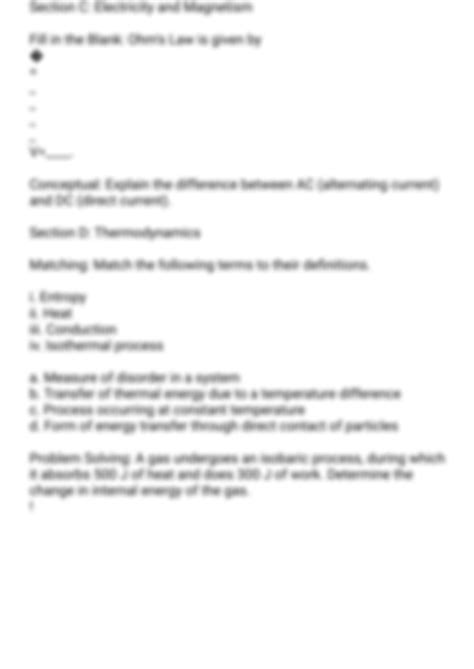 SOLUTION Sample Physics Test With A Mix Of Questions Covering Different Topics Feel Free To Use