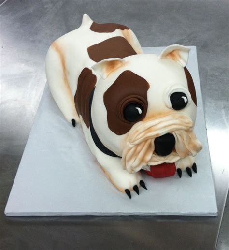 3d Carved Bulldog Cake