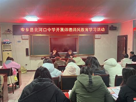安乡县北河口中学开展师德师风教育学习活动 三湘教育巡礼 华声经济 华声在线