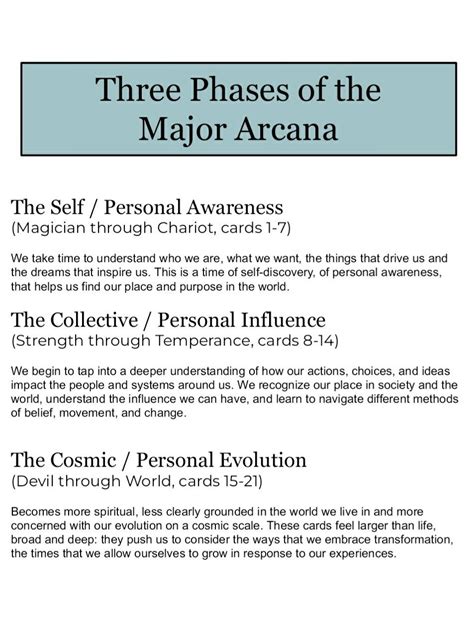 Tarot Major Arcana Phases Artofit