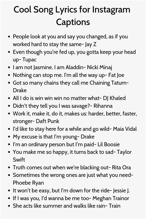 72 Song Quote Captions For Instagram Chika Ciku