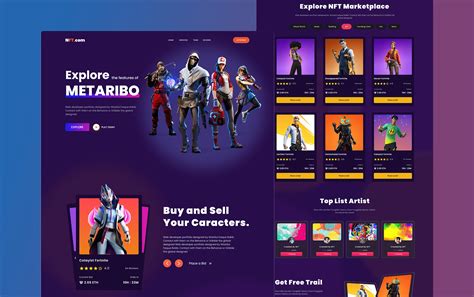 Nft Dark Theme Landing Page Ui Design On Behance