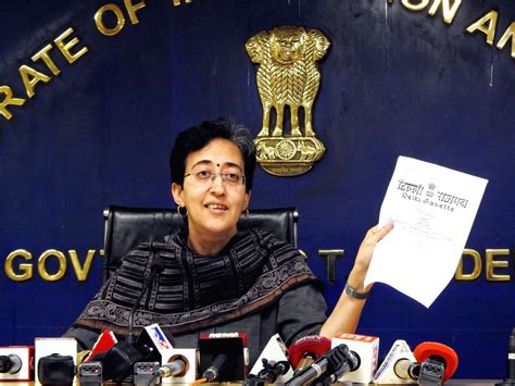 Delhi Education Minister And Aap Leader Atishi Marlena Addresses A