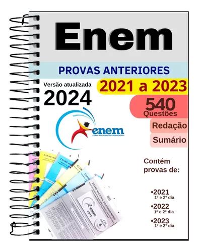 Apostila Enem Provas Anteriores Questões A Gabaritos E Redacao MercadoLivre