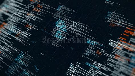 Abstract Running Random Lines Of Abstract Code Animation Tons Of