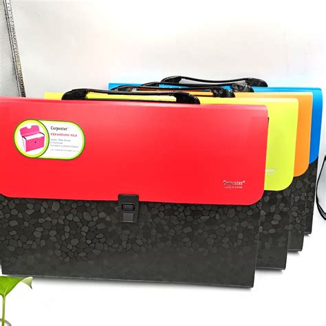 13 Pockets Long Expanding File Folder Document Storage With Handle File Case Document Bag