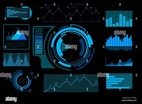 Futuristic Blue Touch User Interface System Display Screen Technology