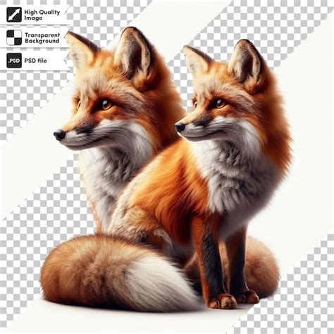 Premium Psd A Picture Of A Fox And Its Shadow