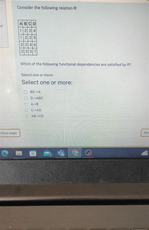 Solved Consider The Following Relation R Which Of The Chegg