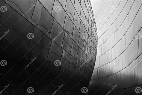 Grayscale Shot Of Modern Architecture Stock Illustration Illustration