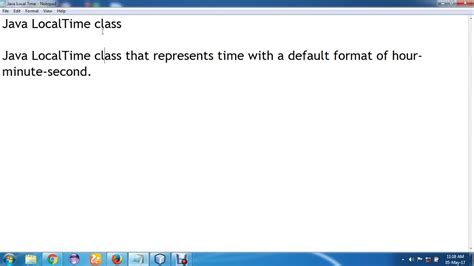 Java Localtime Class Youtube