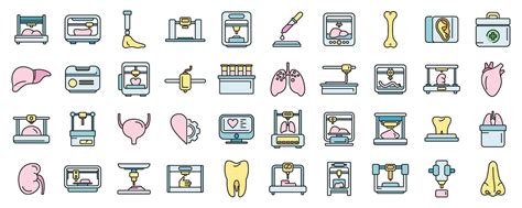 Bioprinting Icons Set Color Line 46038411 Vector Art At Vecteezy