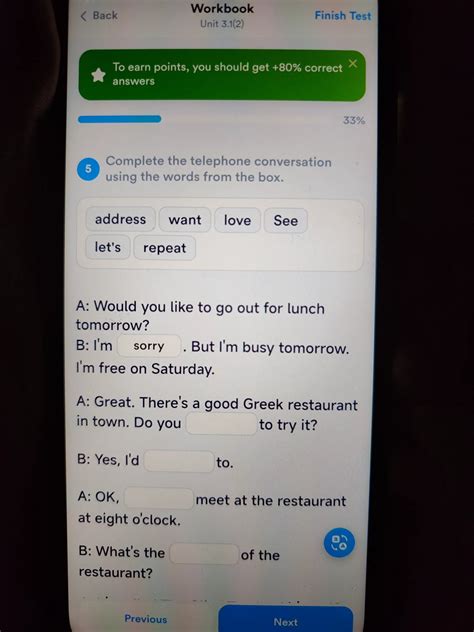 Complete The Telephone Conversation Using StudyX