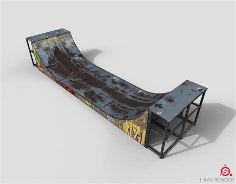 Huge Skate Pipe Pbr Textures 3d Models Download Free3d