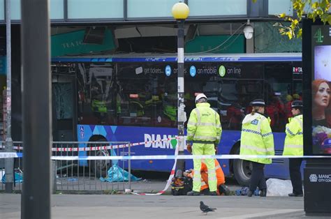Horror Bus Crash In Manchester Piccadilly Gardens As Vehicle Ploughs