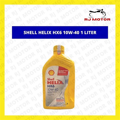Jual OLI SHELL HELIX HX6 10W 40 1 LITER OLI MOTOR ASLI SHELL Shopee