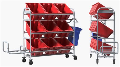 Tote Picking Cart 3d Model 69 3ds Blend C4d Fbx Max Ma Lxo