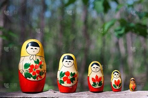 俄罗斯套娃的特写。
