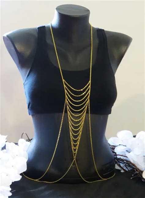 1pcs Jewelry Metal Women Sexy Multilayer Body Necklaces Belly Necklace