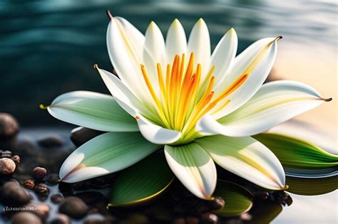 Premium Ai Image White Lily