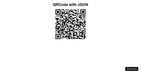 Generate Qrcode With Json Data Forked Codesandbox
