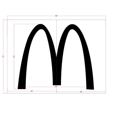 76 Mcdonalds Arch Stencil — 1 800 Stencil
