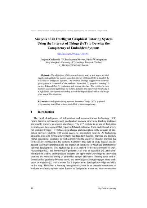 Pdf Analysis Of An Intelligent Graphical Tutoring System Using The