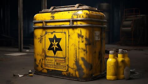 Premium Ai Image Radiationcontaminated Waste Container