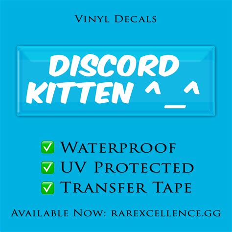 Discord Kitten Vinyl Decal Rare Xcellence