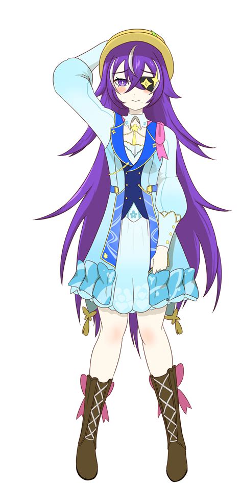 Safebooru 1girl Arm Up Blue Dress Blush Boots Bright Pupils Brown