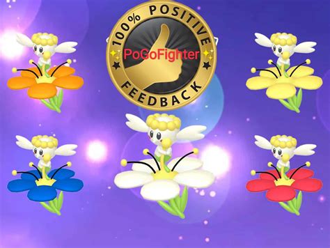 Pokémon Go Flabébé White Orange Red Blue Yellow Trade Read