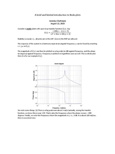 Bode Plot Pdf Electronic Circuits Electrical Engineering