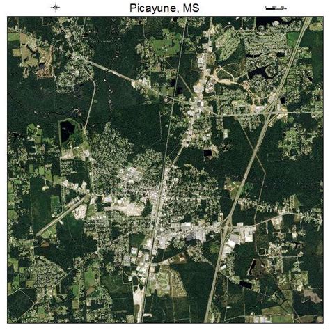 Aerial Photography Map Of Picayune Ms Mississippi
