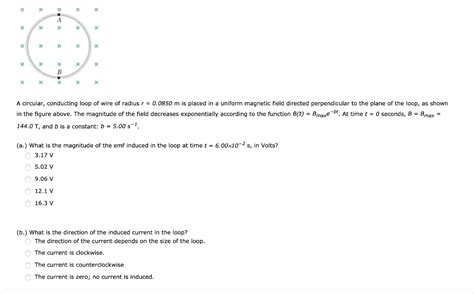 solved a circular conducting loop of wire